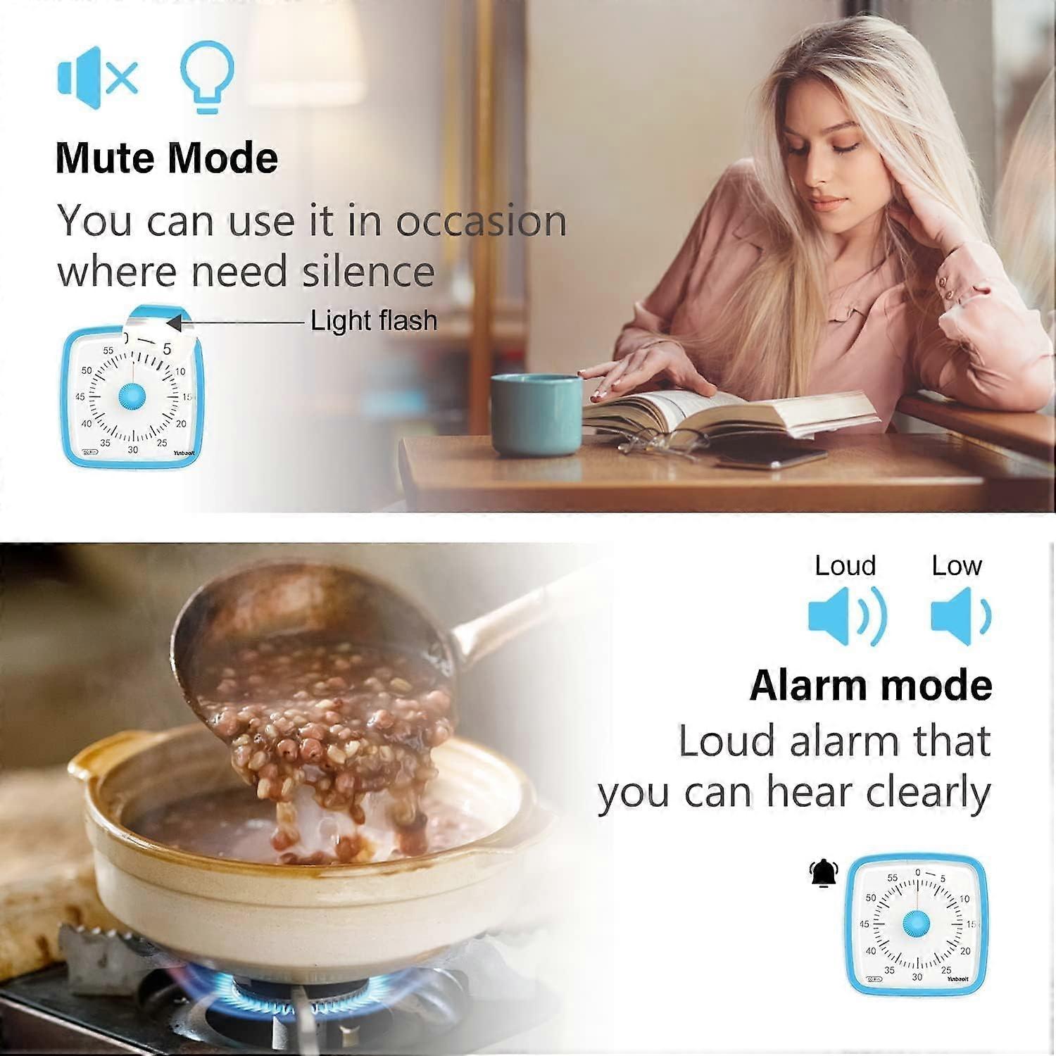 Visual Timer with Night Light, 60 Minute Countdown Timer for Kids and ...