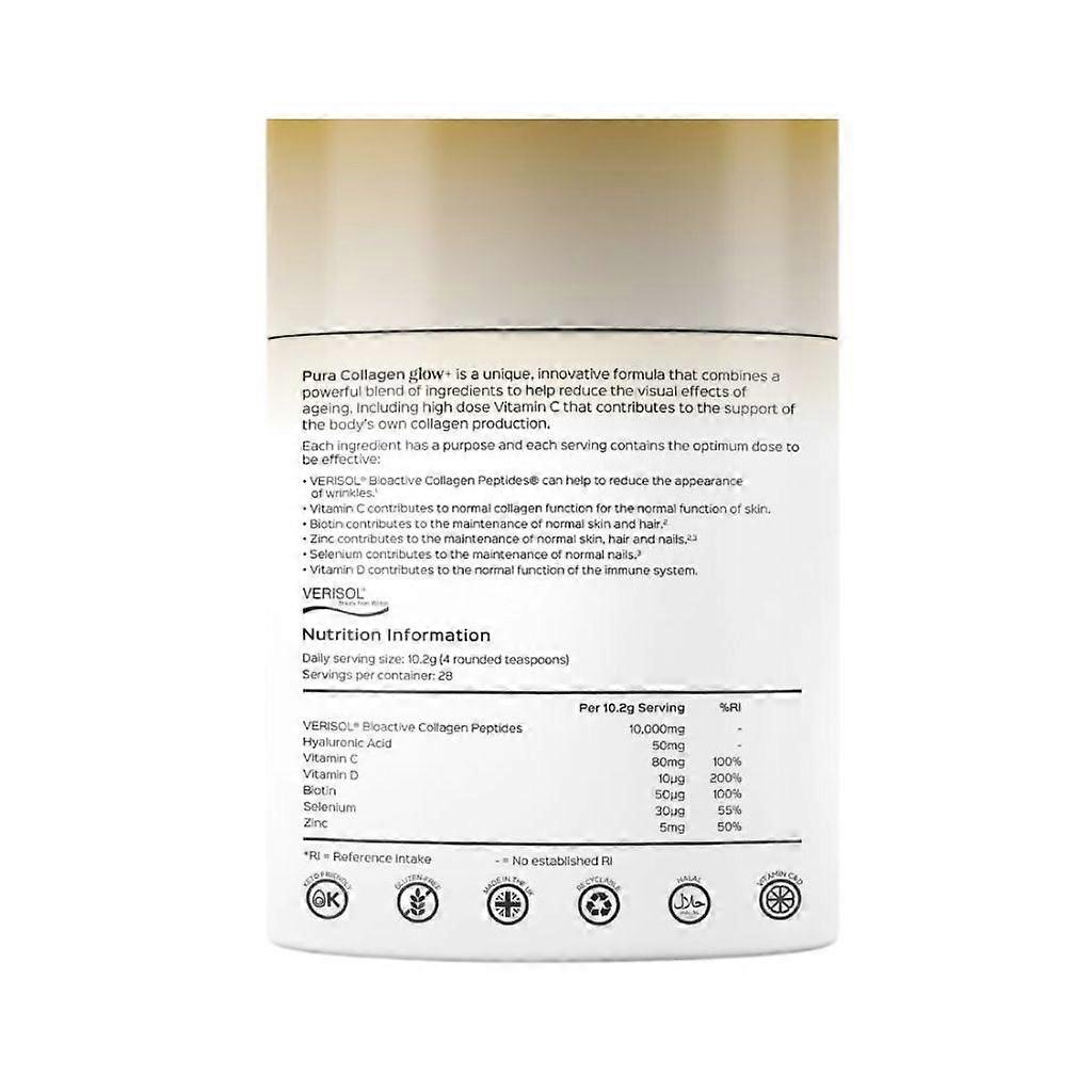 Pura Collagen glow+ Advanced Collagen PLUS Formula 284g | Fruugo UK