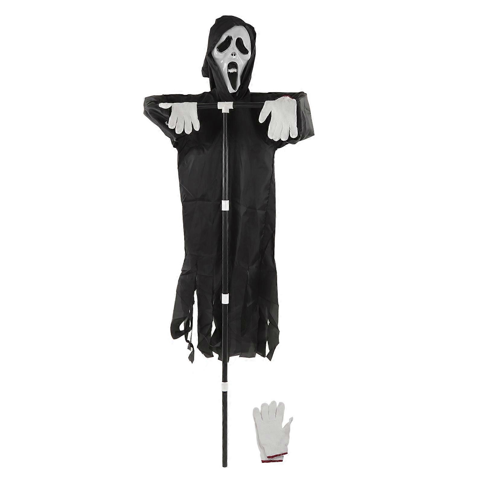 New Scream Scarecrow Polyester PVC with Detachable Pole Garden ...