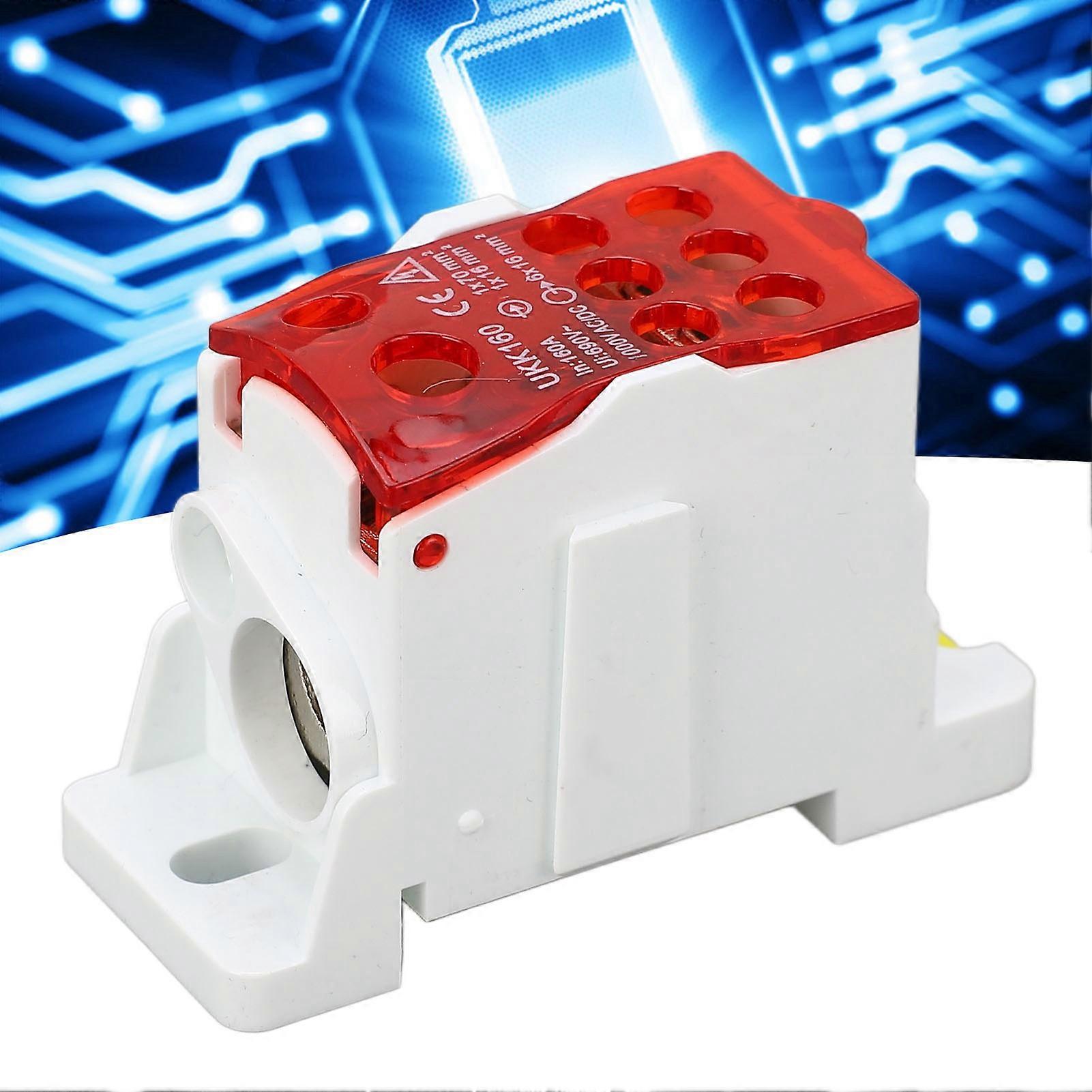 Terminal Distribution Box 690V 160A DIN Rail Terminal Block Power Junction Box for Electricity ...