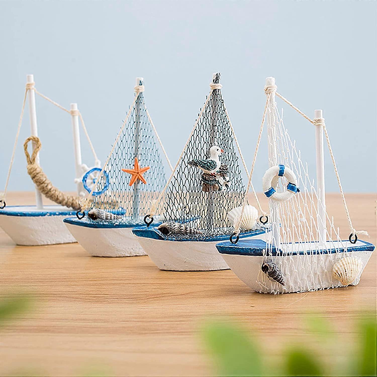 Zeilboot Model, Houten Zeilboot Ornament, Chique Prachtige Mini ...