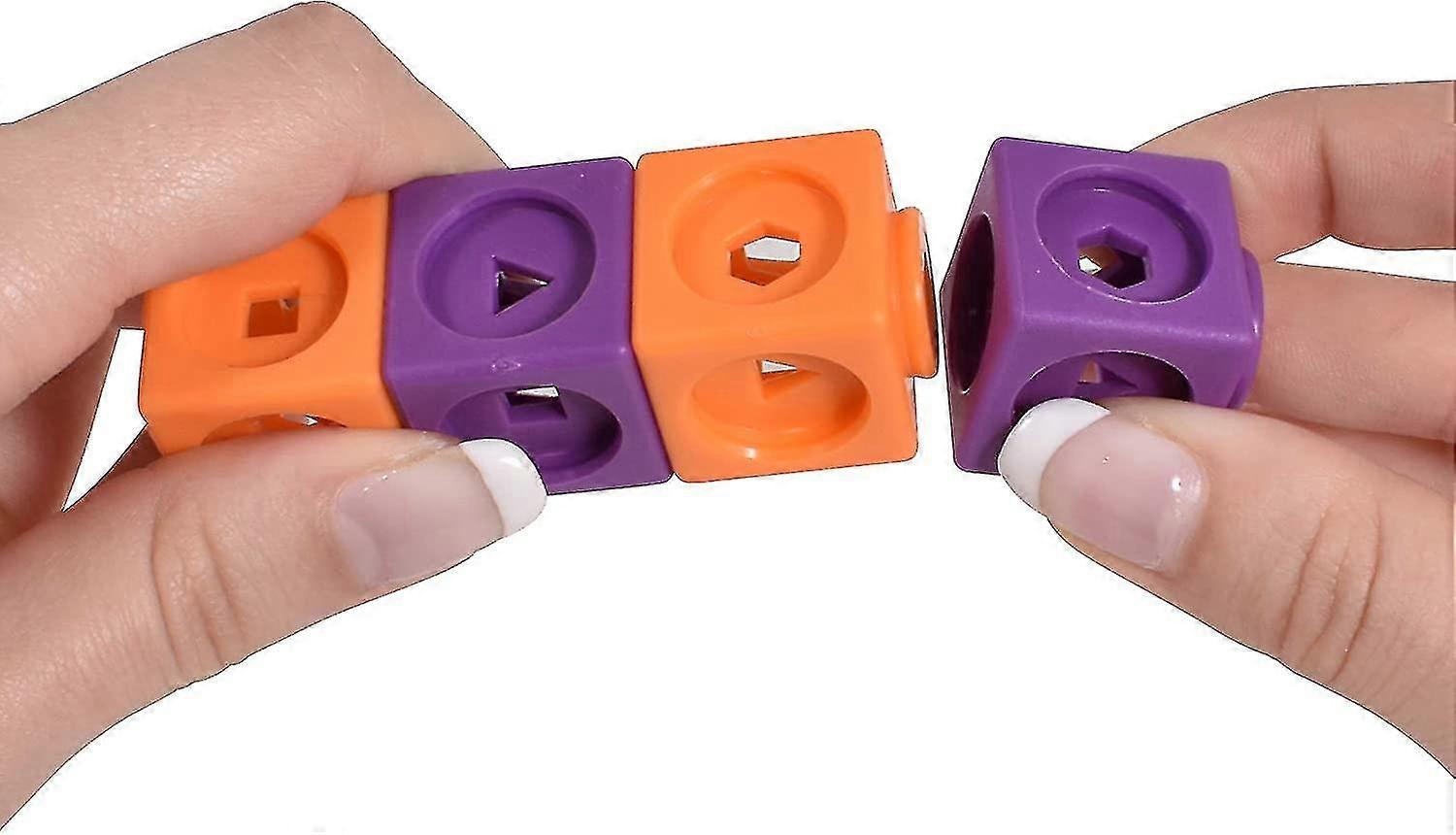 Set of 100 Math Cubes - Early Math Linking Cubes for Preschool and ...