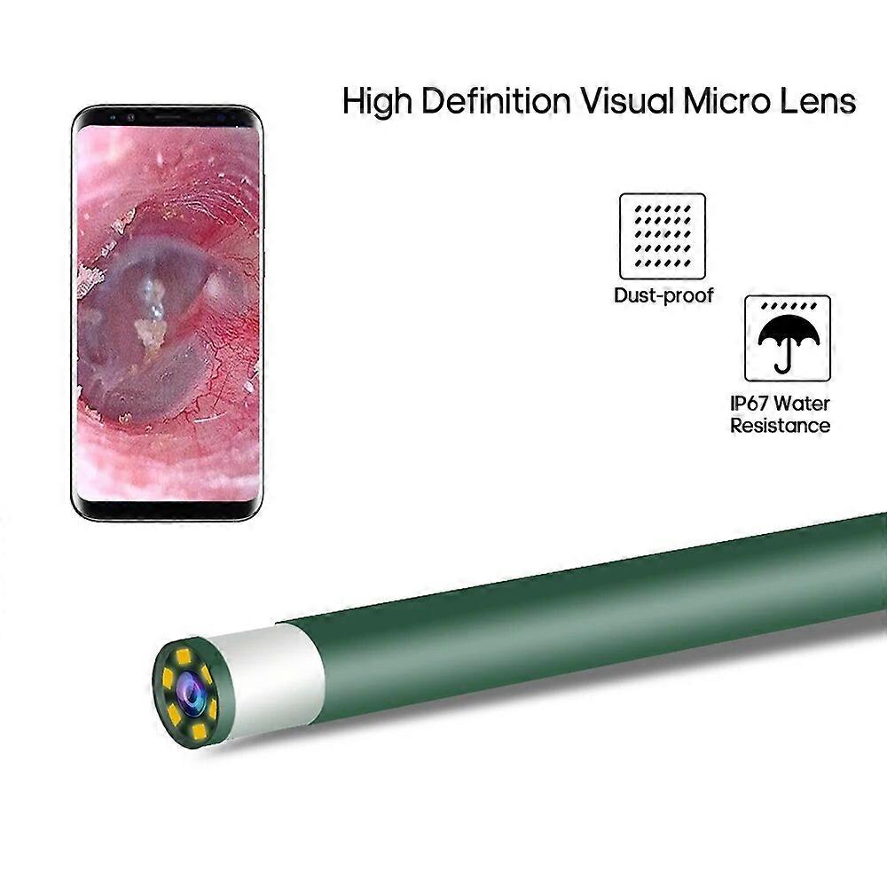 Ear Endoscopy Camera with 6 Dimmable Brightness Adjustable LEDs 5.5MM ...