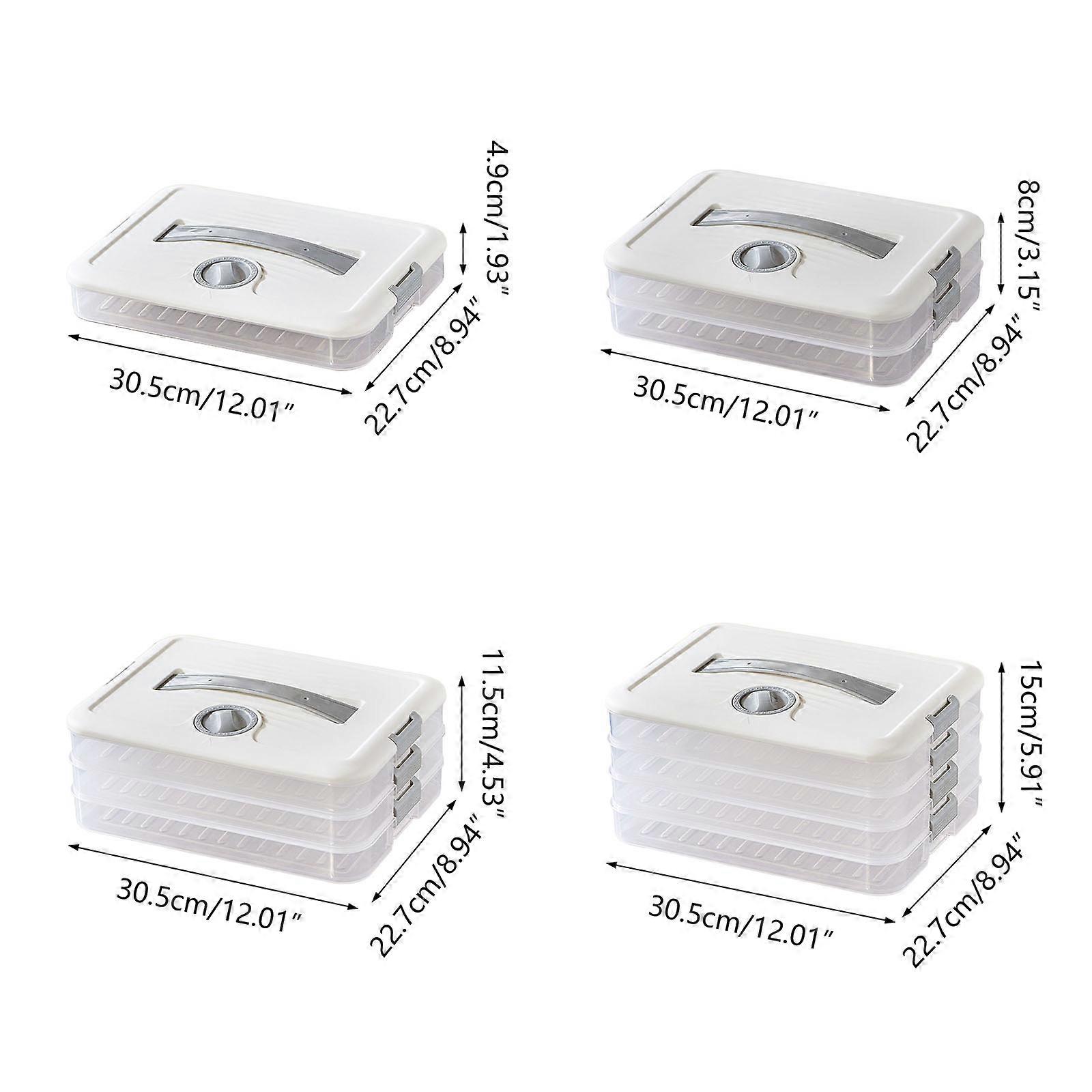 Convenient Lockable Dumpling Container Food Containers Holder with Lid ...