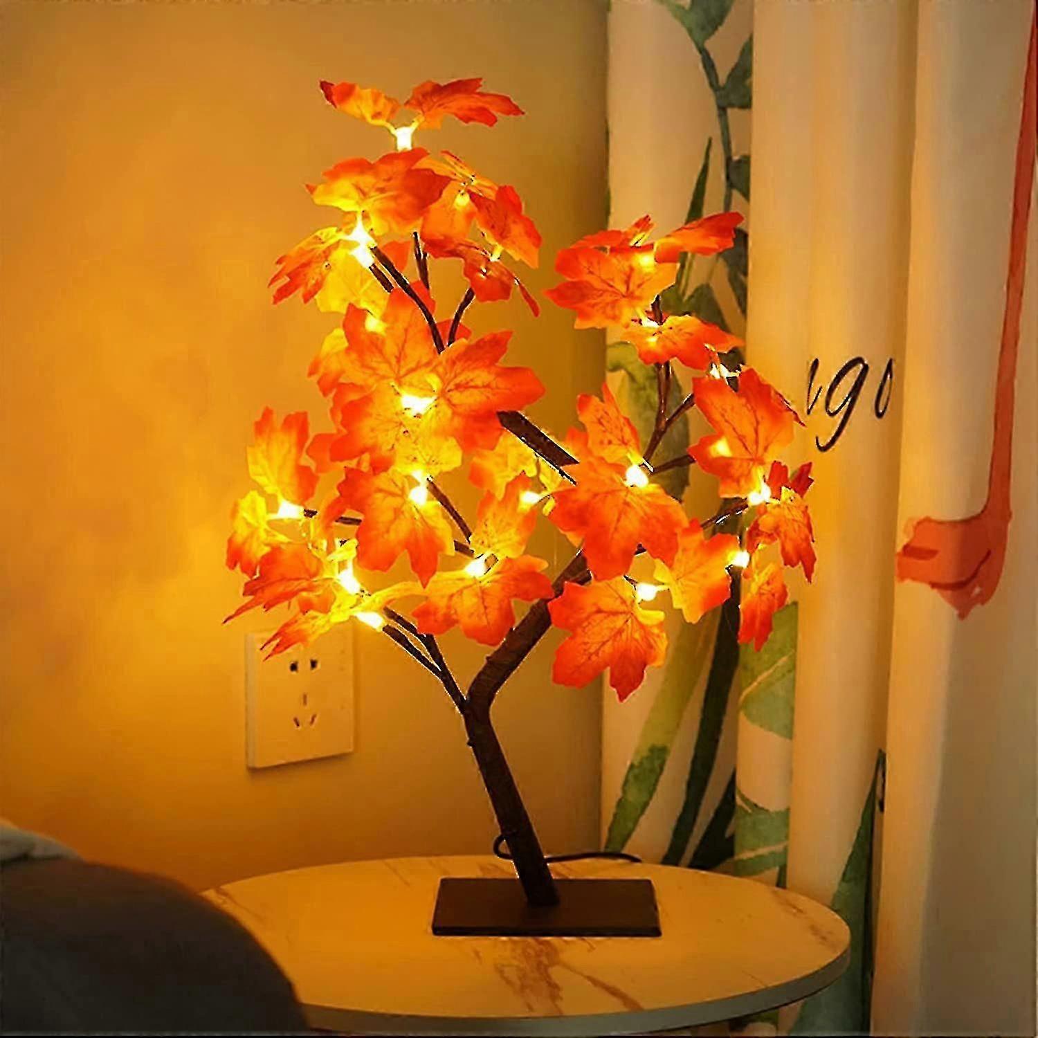 led maple branch leaf desk lamp, usb interface power supply, christmas ...