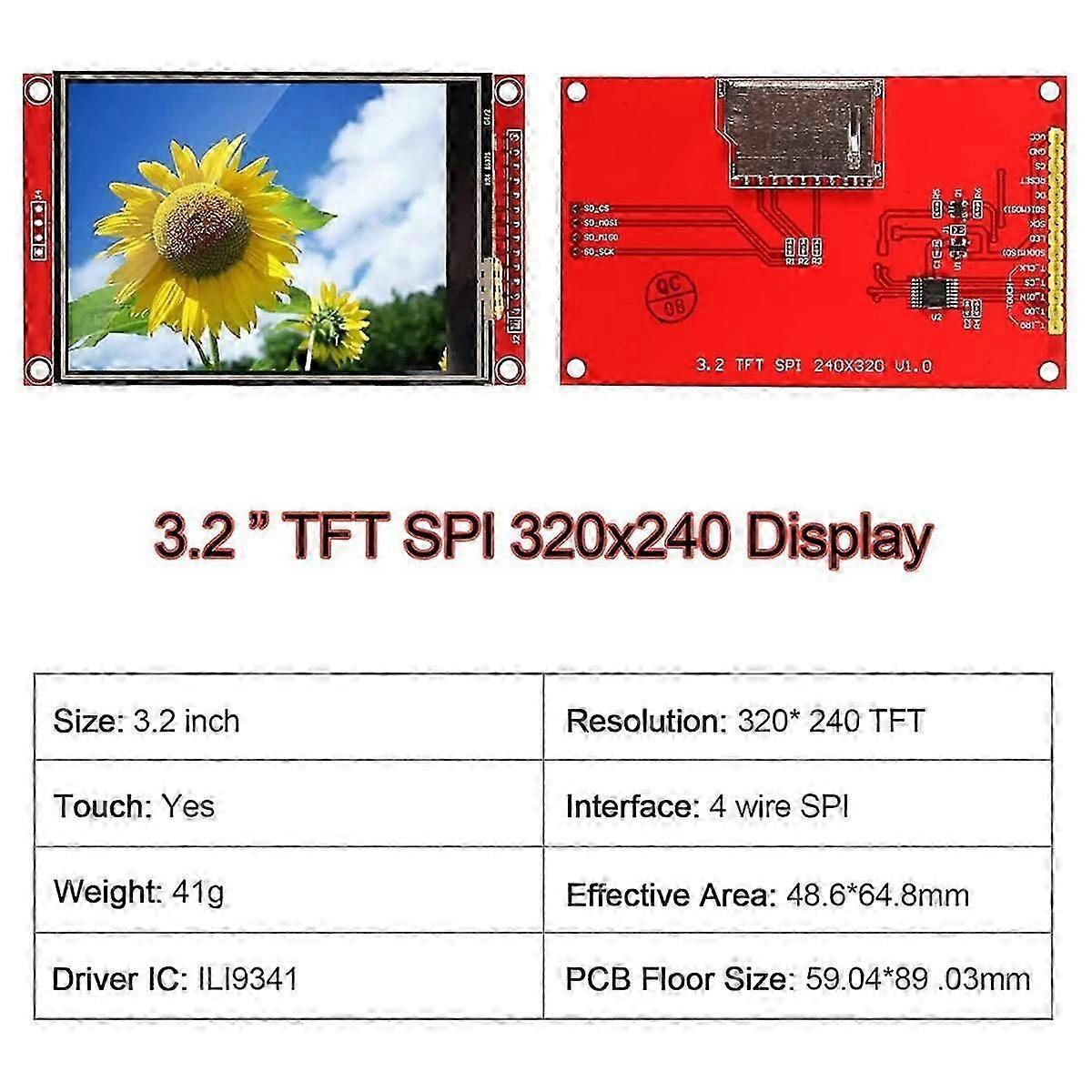 3.2Inch ILI9341 SPI TFT LCD Display Touch Panel 320X240 TFT LCD Touch Screen 5V/3.3V STM32 ...