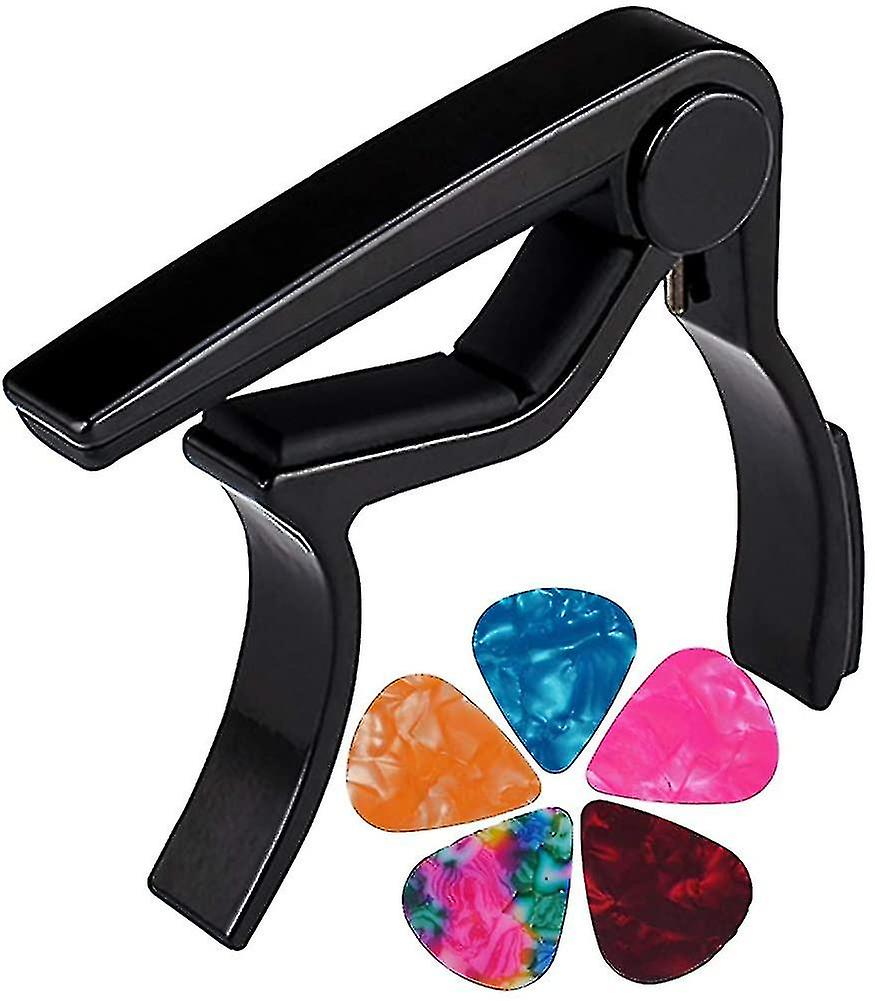 Capo, Guitar Capo, With 5-pack Picks, Guitar Capos, For Acoustic Guitar ...