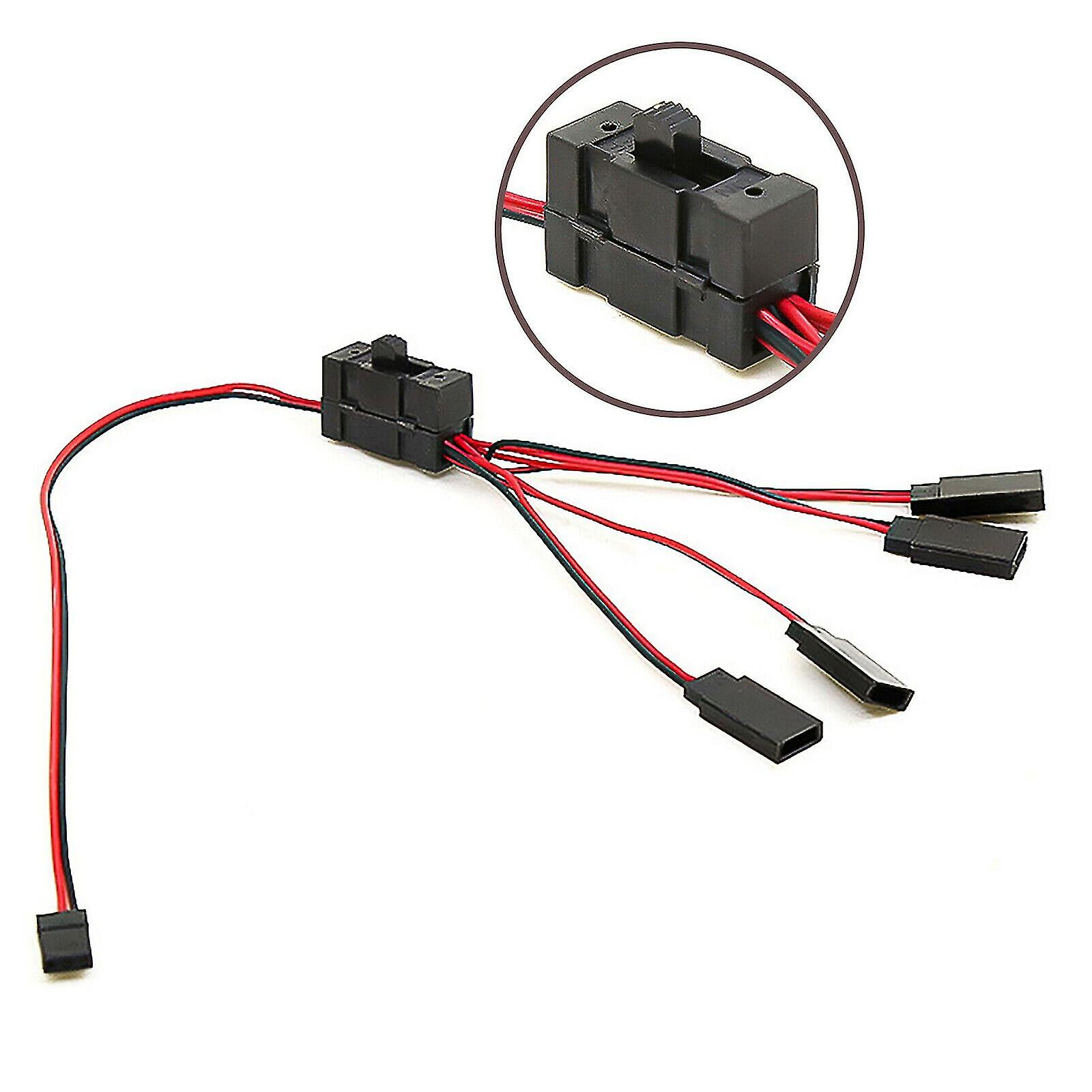 4-way Led Light On/off Switch Controller Y Cable For Trx-4 1/10 Scx10 ...