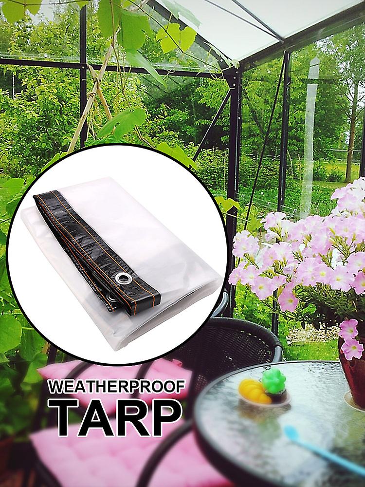 Vattentät Klar Pvc Tarp Heavy Duty Transparent Presenning Uteplats ...
