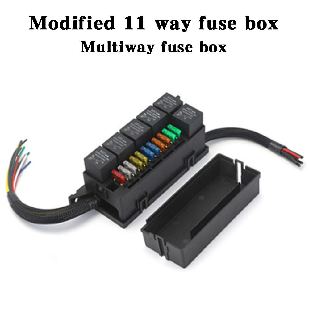 Car Relays Fuse Box 11-way Automobile Fuse Box Holder Waterproof Car ...