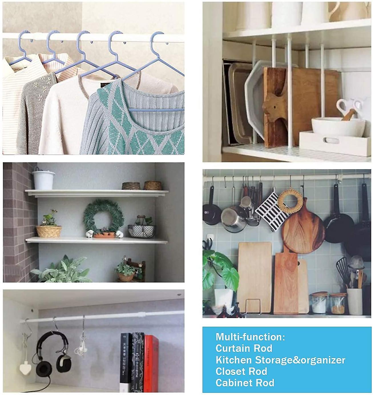 Mesh curtain rod, retractable, easy to use, with spring tension rod ...