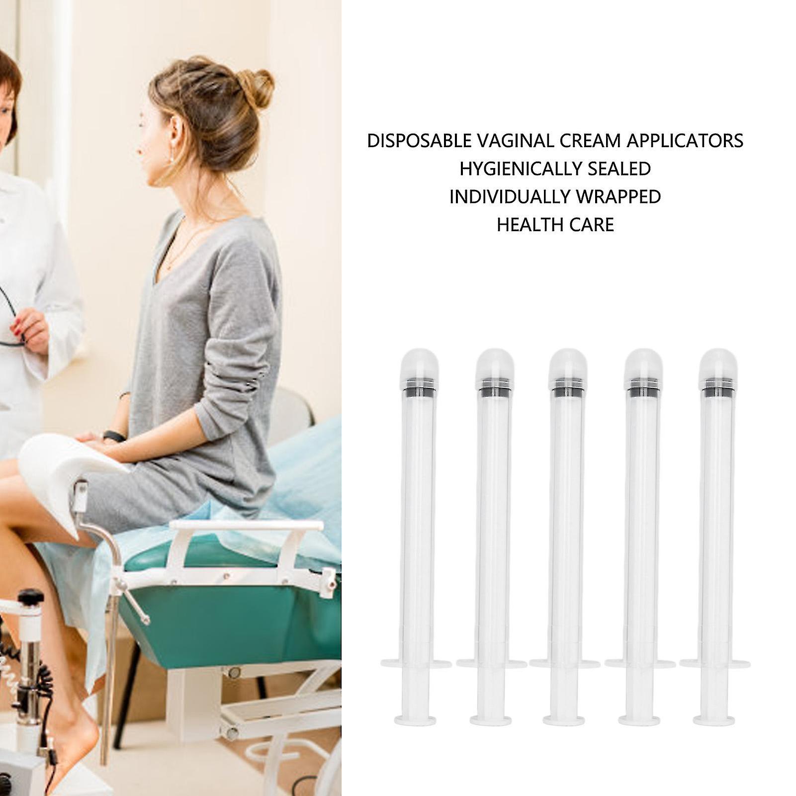 10 Pack Disposable Vaginal Cream Applicators Hygienically Sealed Round ...