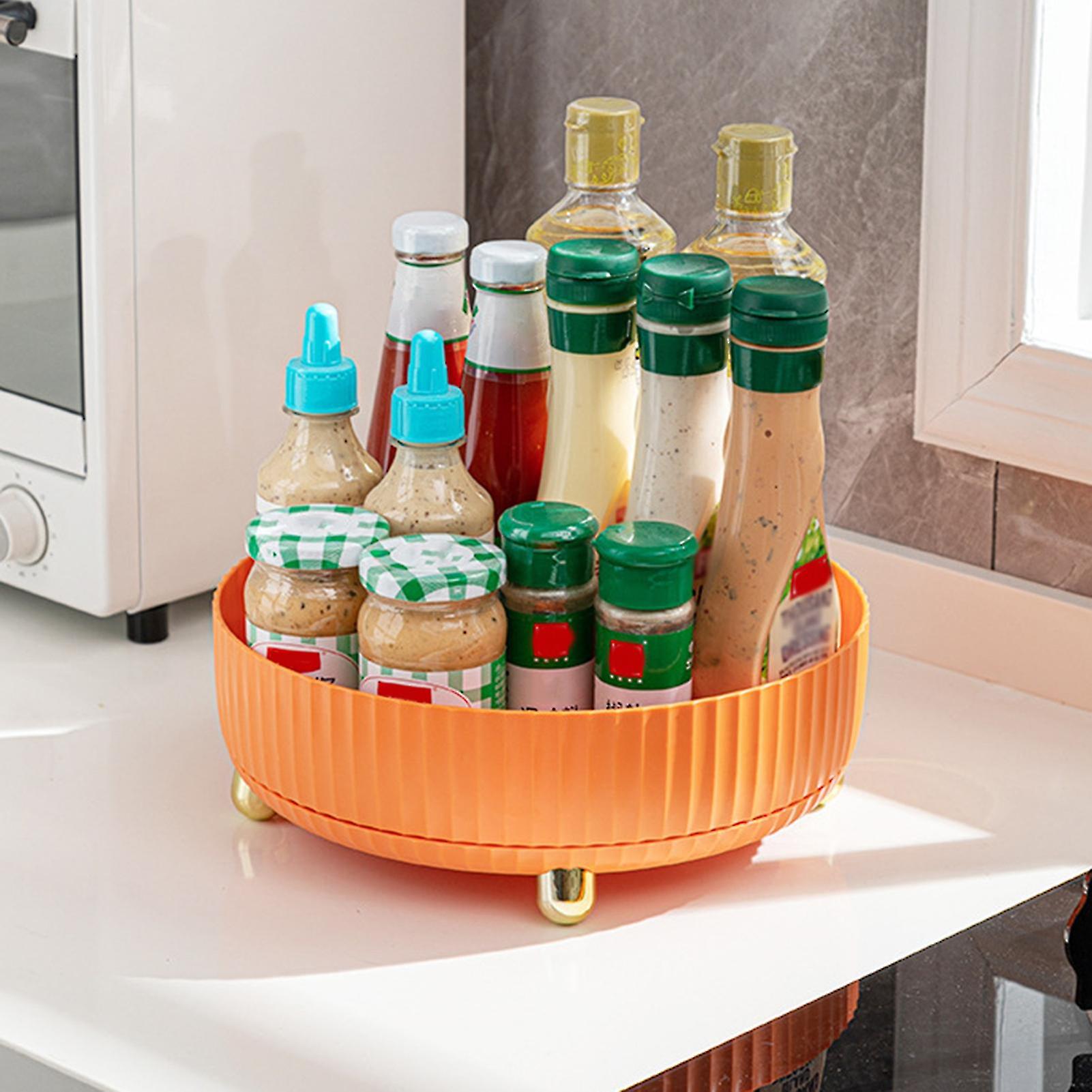 Spice Rack Container Rotatable Large Capacity Load-bearing Non-slip ...