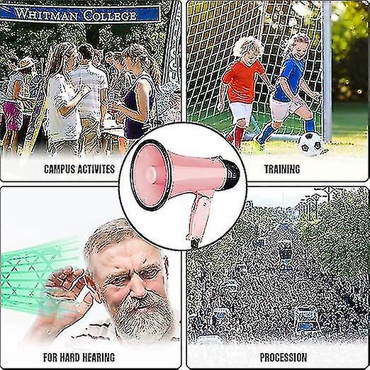 Portable Megaphone Bullhorn 20 Watt Power Megaphone Speaker Voice And ...