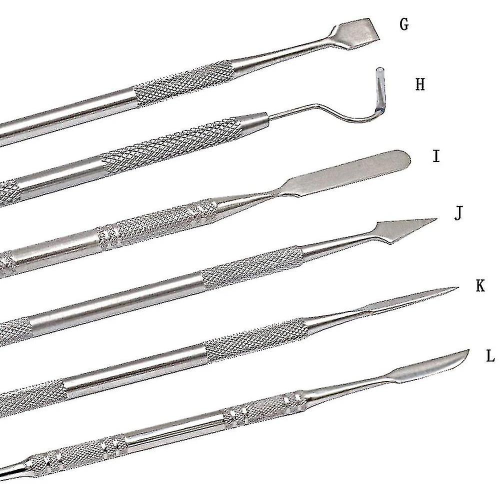 12 Pcs Wax Carvers Set Double Ended Dental Wax Modeling Sculpting Tools ...