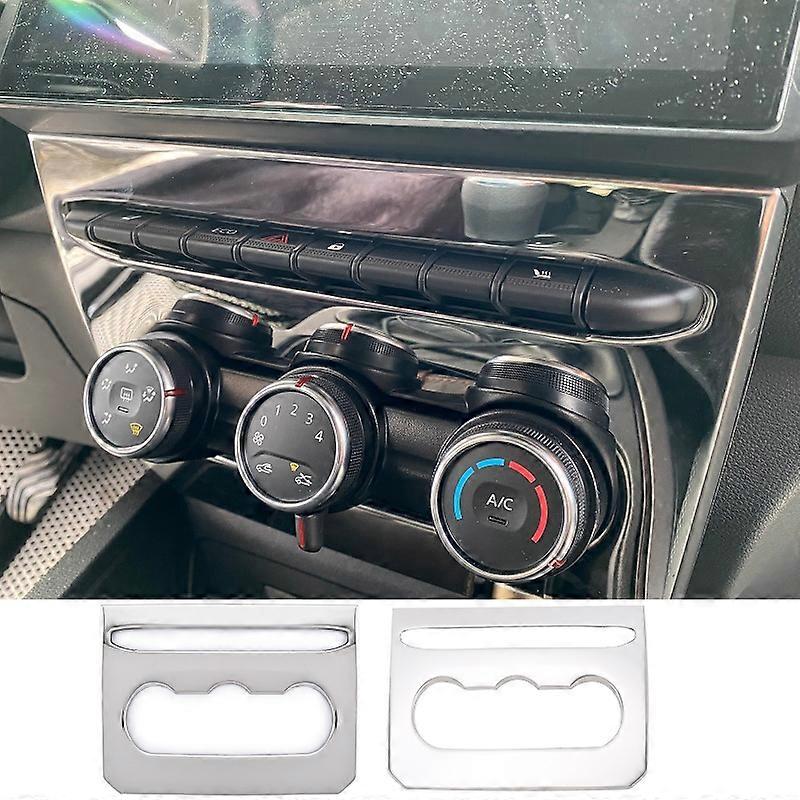 Stainless Steel Air AC Dashboard Heater Console Decorative Cover Trim ...