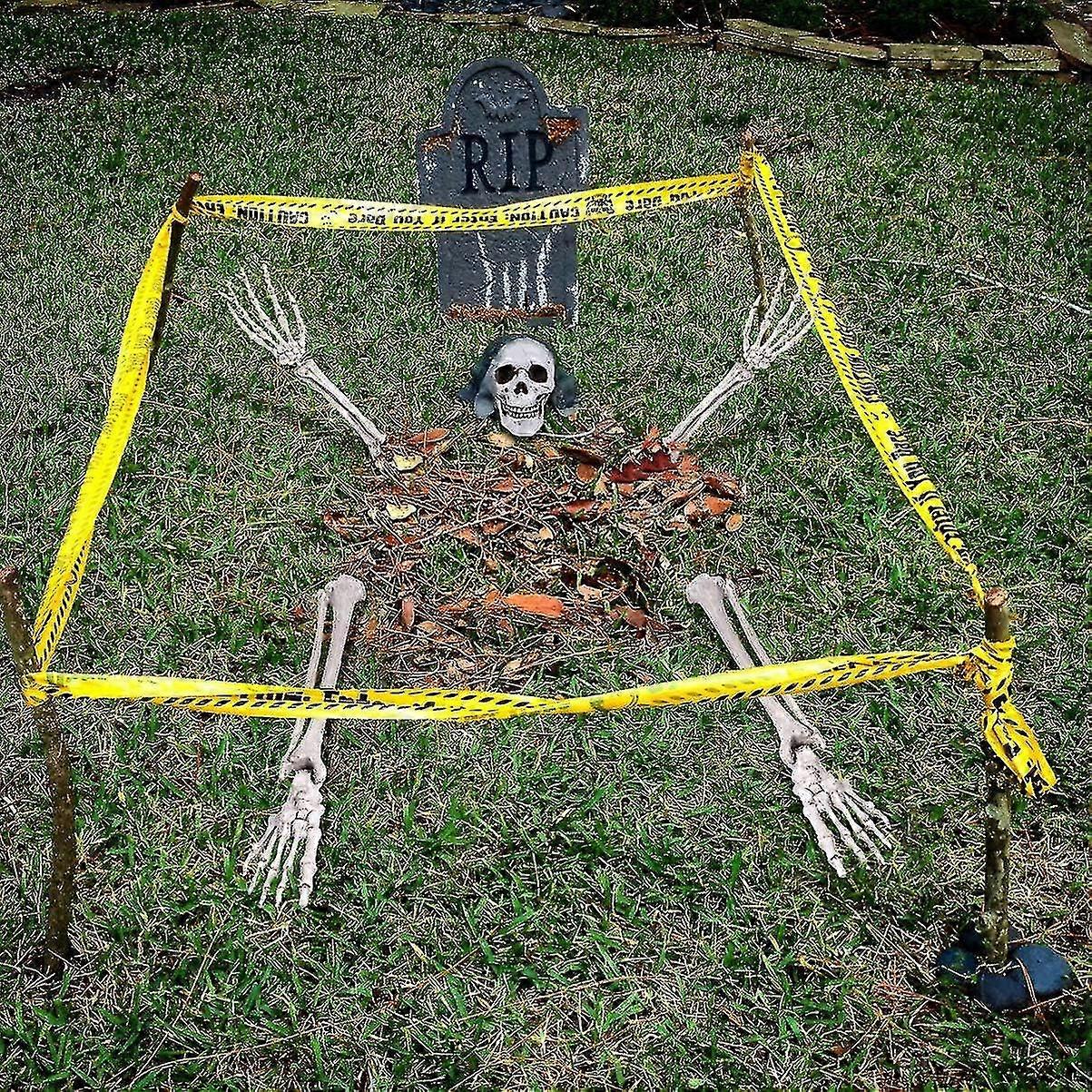 Skeleton Bones And Skull Plastic Spooky Fake Skeleton For Halloween ...