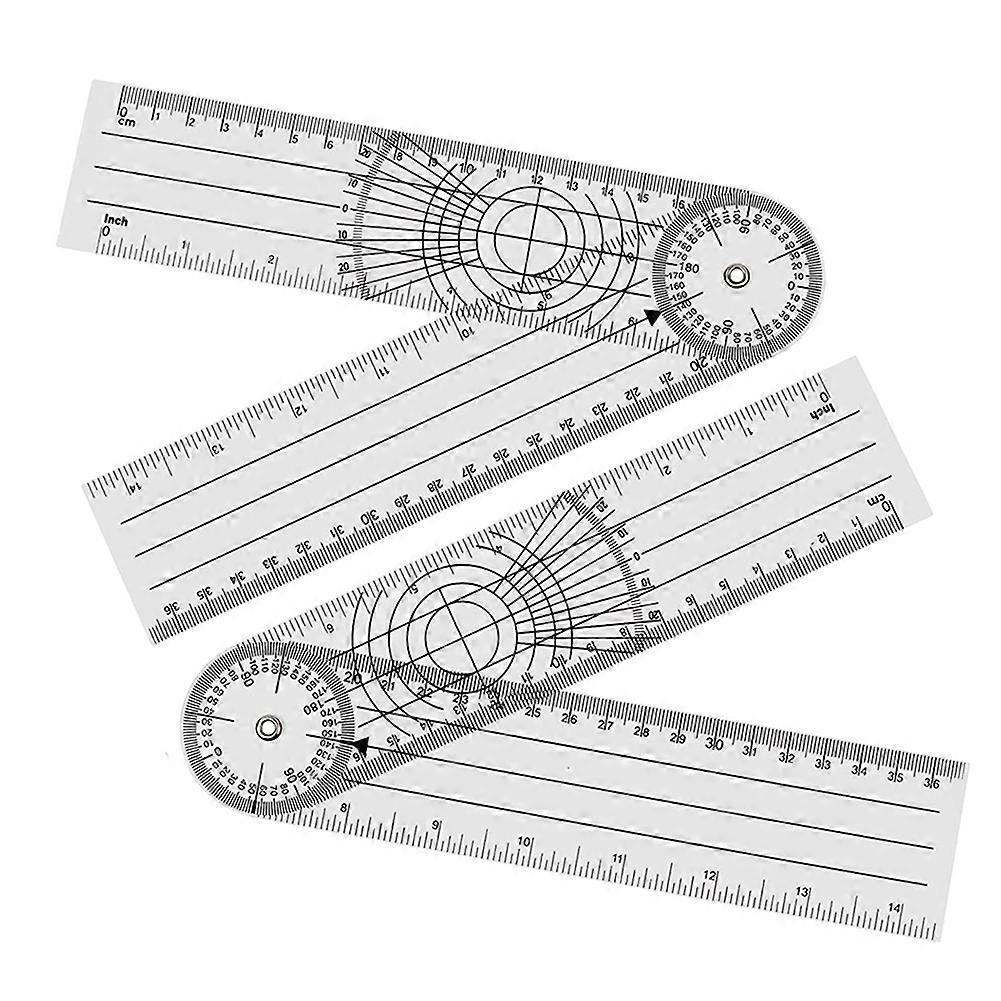 4 Pieces Goniometer Physiotherapy 360 Degree Rotation Protractor ...
