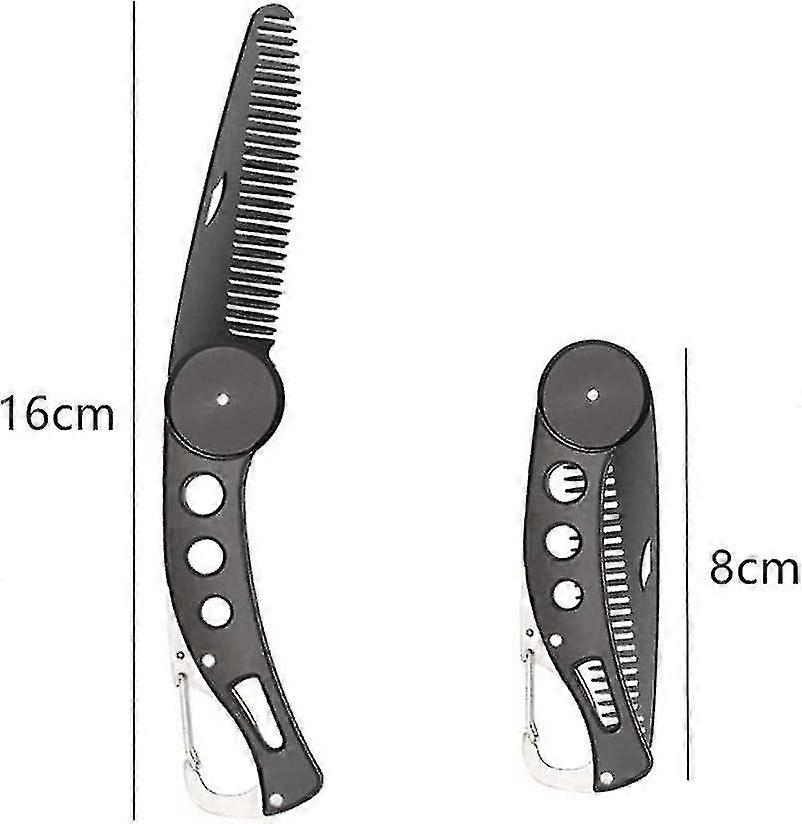 Comb Stainless Steel Combs Folding Comb Mustache Pocket Comb | Fruugo UK