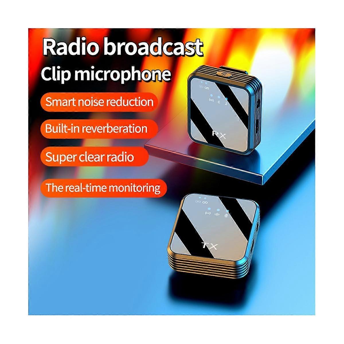 Wireless Noise Canceling Microphone System Portable Collar Clip ...