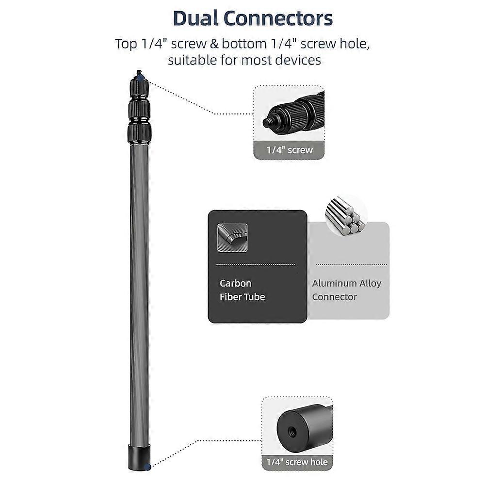 Handheld Microphone Boom Arm 4-Section Extendable Mic Arm Carbon Fiber ...