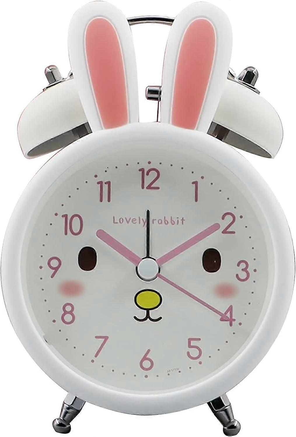 Rabbit Alarm Clock for Kids, Cartoon Cute Bunny Alarm Clock for Heavy ...