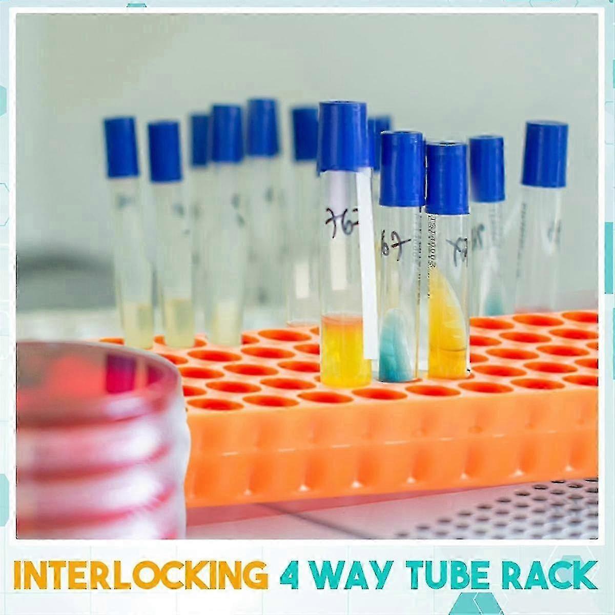 10 Pcs Tube Rack Each 80 W Ells Vial Rack Test Tube Rack Double Sided ...