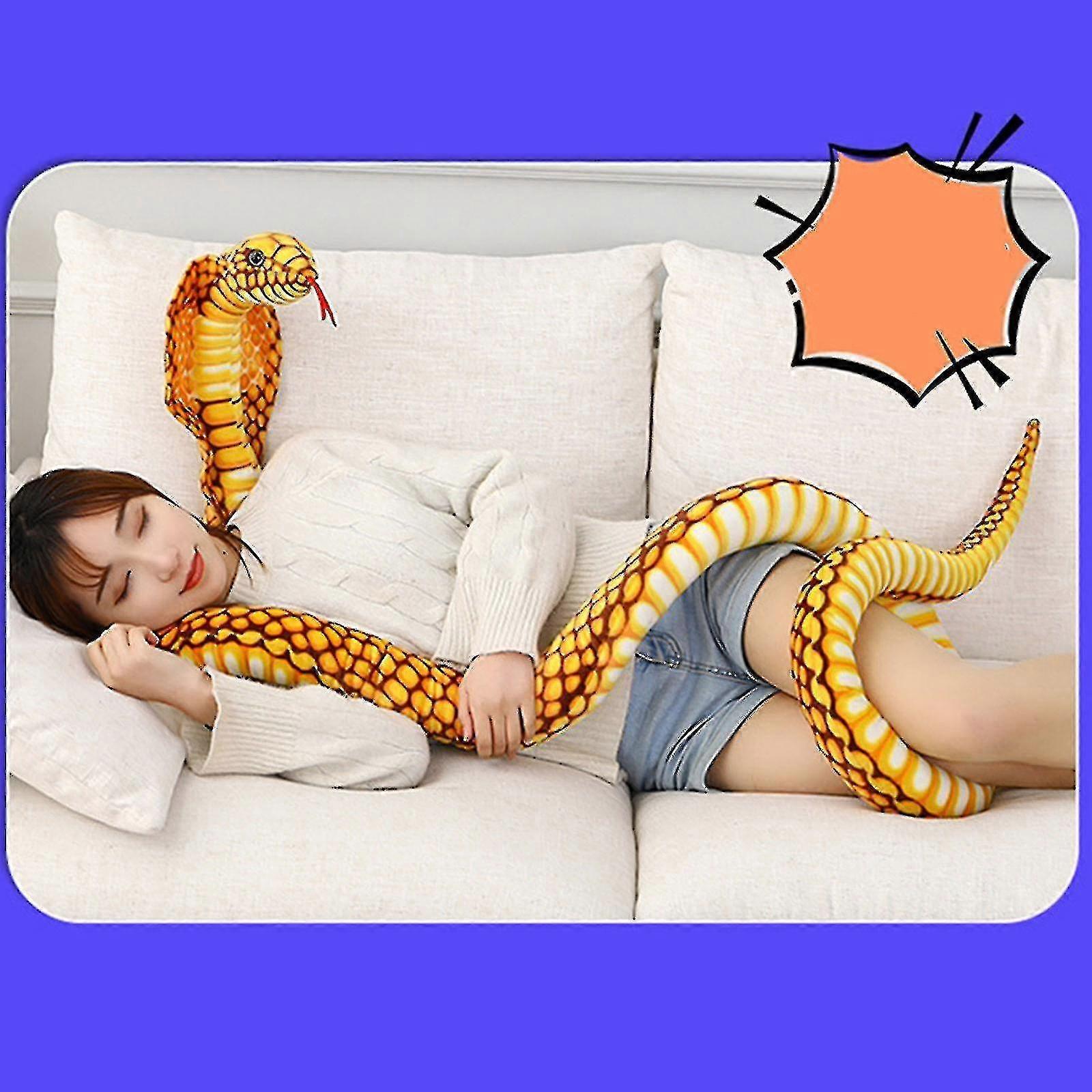 2.4m Cobra Plush Stuffed Animal Snake Cobra Snake Plush Toy Large King ...