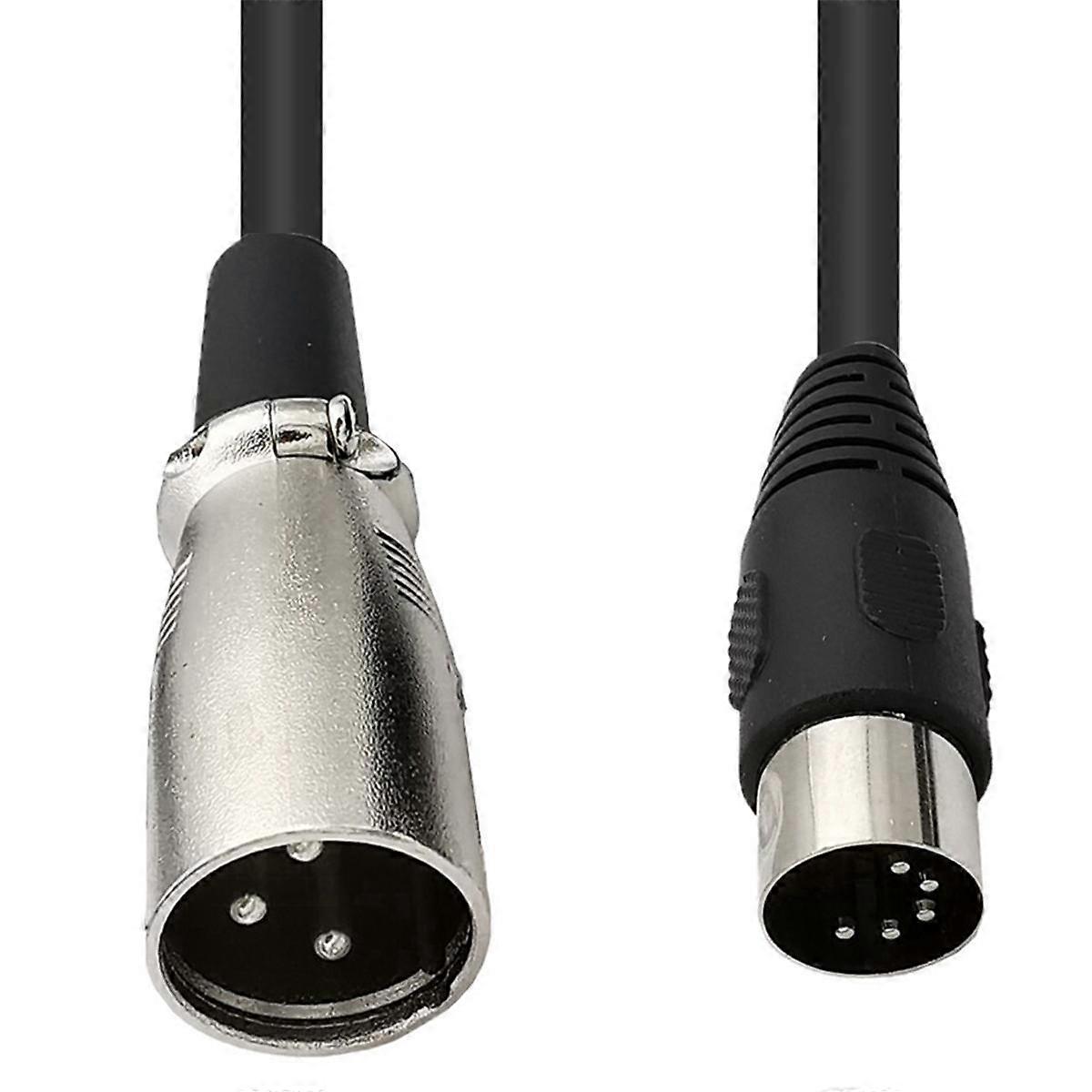 DIN 5 Pin to XLR 3 Pin Audio Cable for Match Music Instruments or Cables with MIDI or XLR DIN 5P ...