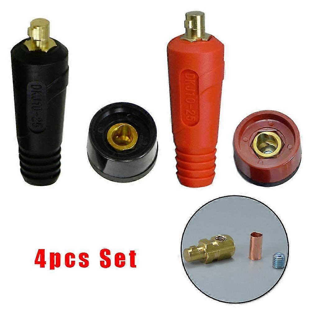 4pcs Tig Welding Cable Panel Connector Socket Set Style Dkj10-25 ...