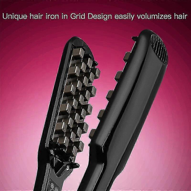 3d Grid Hair Crimper Volumizer Ceramic Professional Hair Fluffy ...