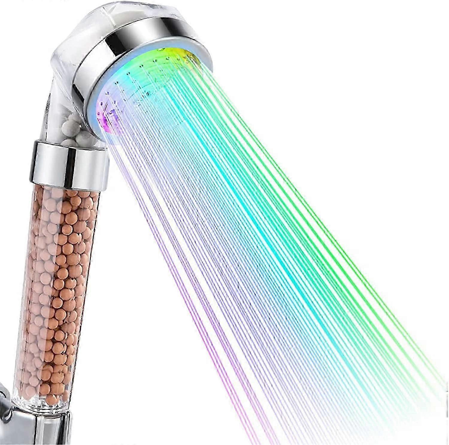 LED Shower Head,Hand Shower 7 Colors LED High Pressure Shower Head ...