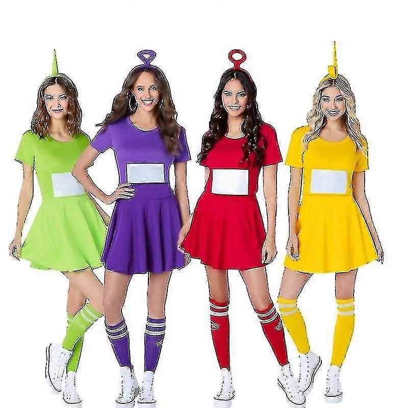 Women Teletubbies Costumes Tinky Winky Dipsy Laa-Laa Po Cosplay Party ...