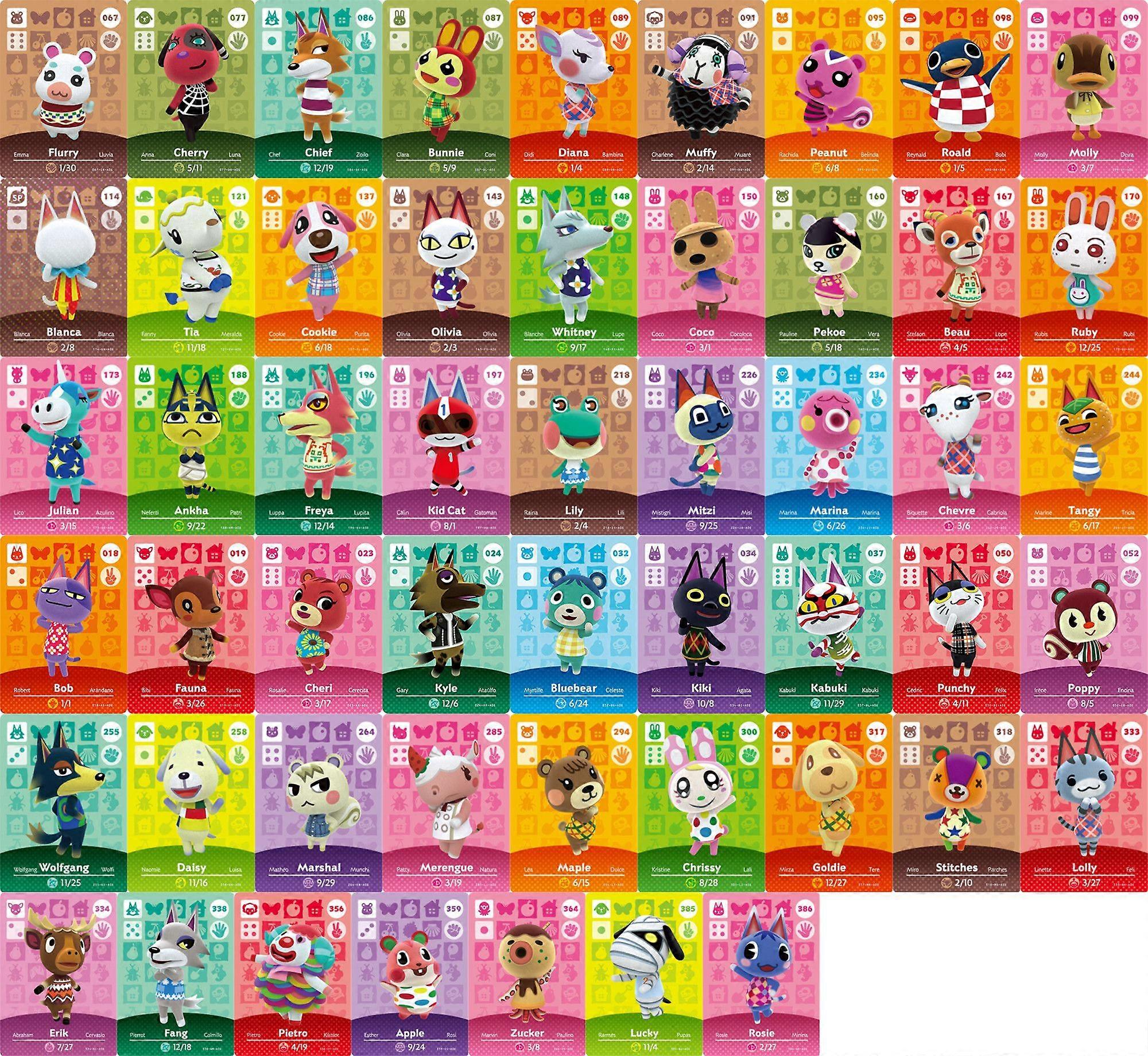 For Compatible Switch NS WIIU Animal Crossing Resident, Sanrio Amiibo Game Card Tag NFC Animal ...