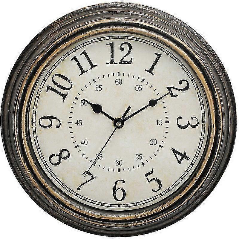 Vintage Quartz Wall Clock 30cm Silent Non Ticking Large Numbers & HD ...