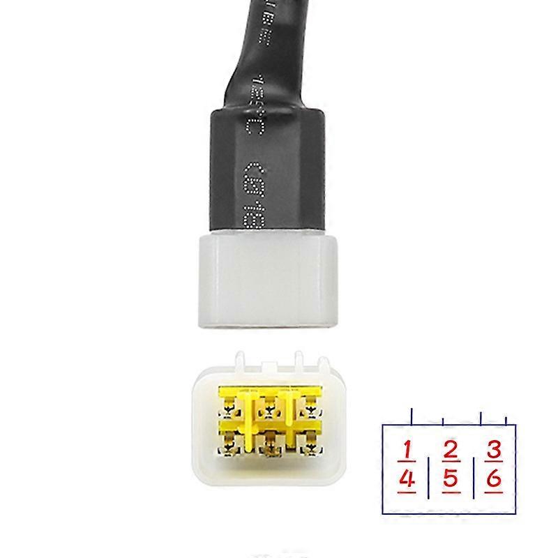 6 Pin to OBD 16 Pin Adaptor Cable Motorcycle Fault Detection Connector ...