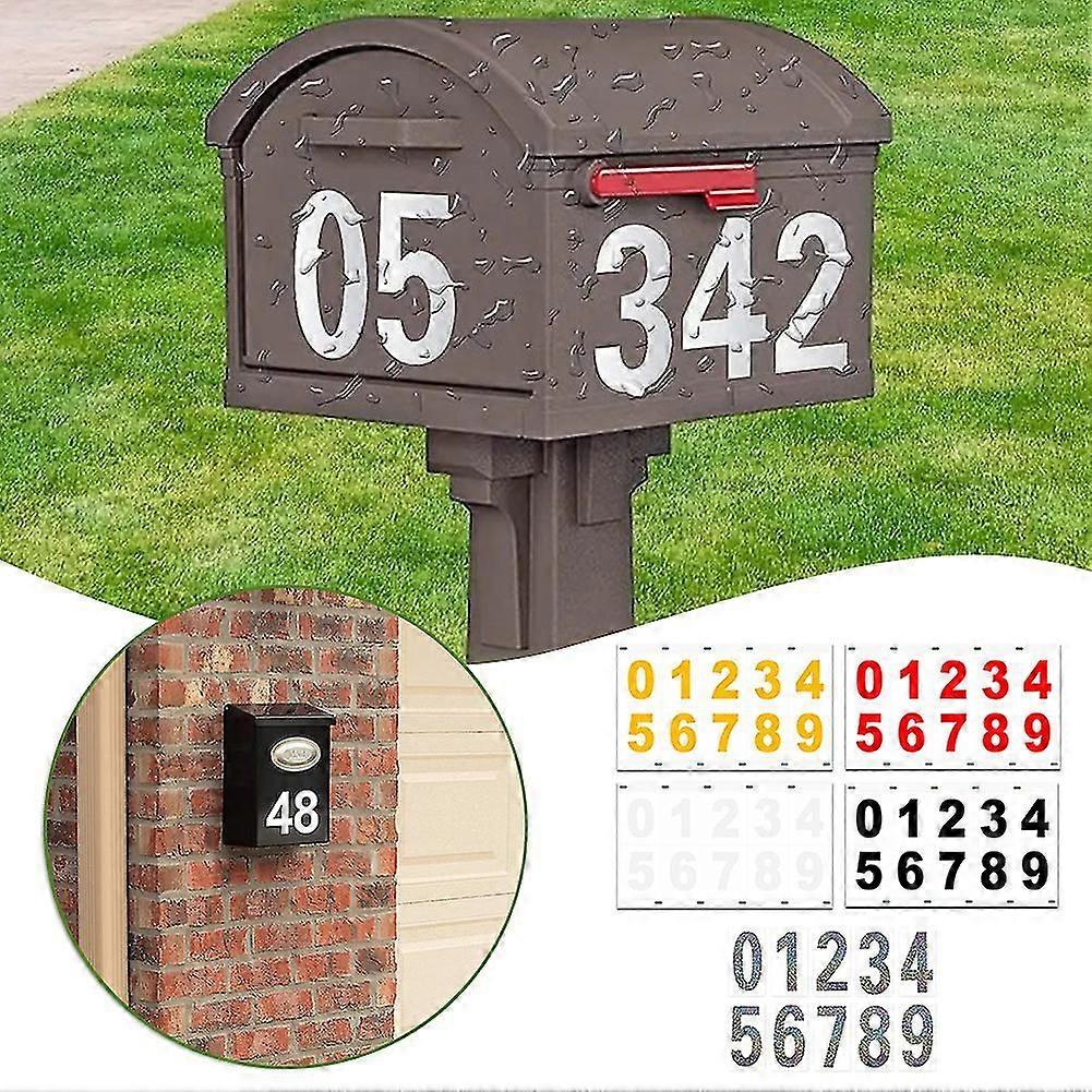 Reflective Number Labels Weatheproof Reflective Mailbox Numbers for ...