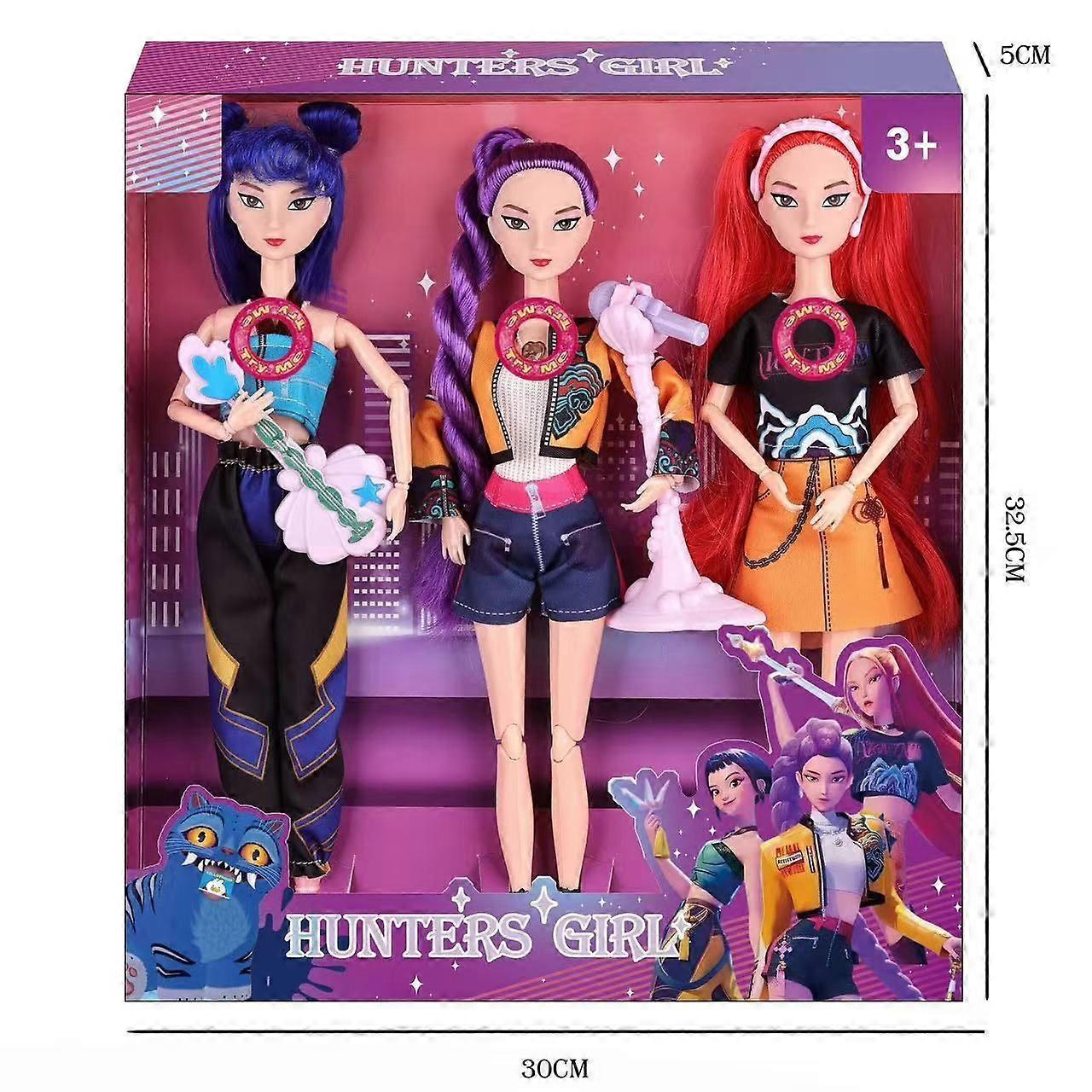 1-3pcs K-pop Demon Hunters Girls Doll Toy - Rumi Mira Zoey Comforting ...
