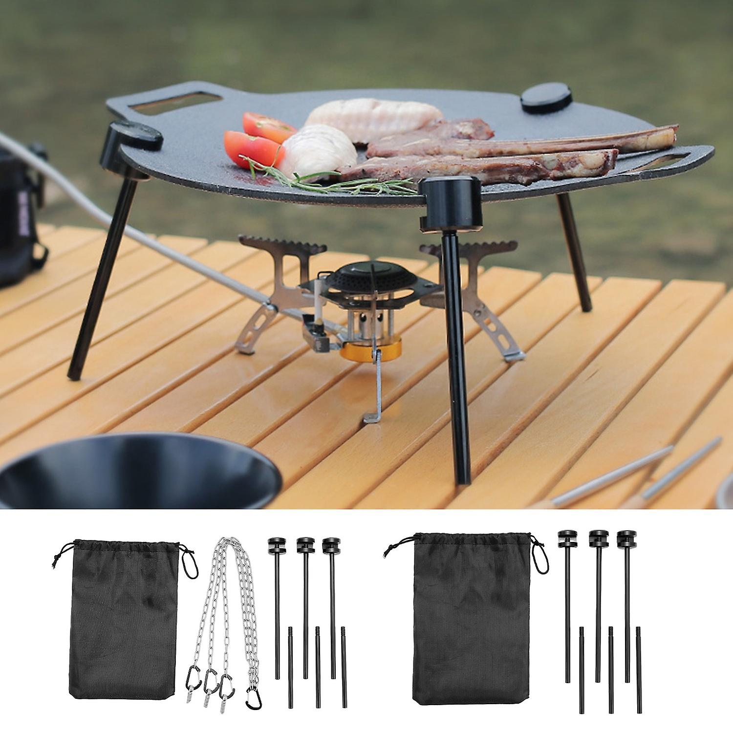 Outdoor Aluminum Alloy Grill Pan Rack Hanger Detachable Grill Vertical ...