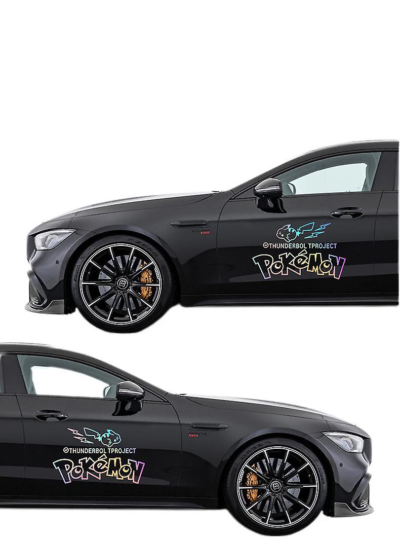 Lightning Pikachu colorful car stickers cartoon personality trend body ...