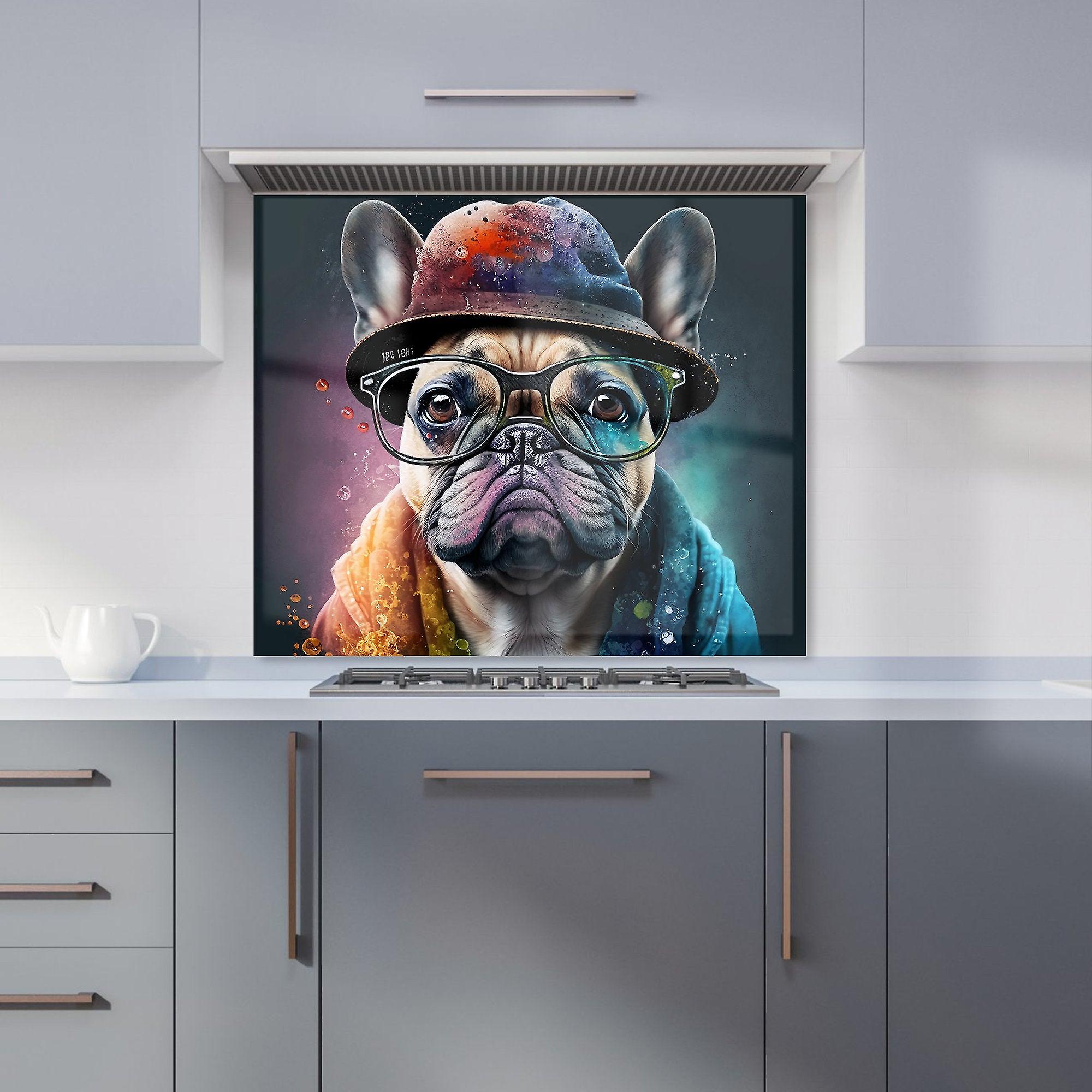 French Bulldog Dog Splashart Kitchen Splashback | Fruugo UK