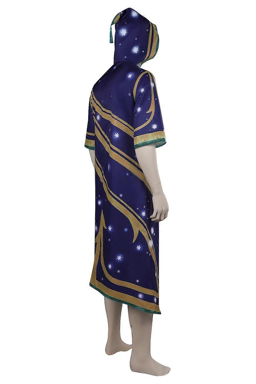Wizard Merlin Cosplay Cloak Men Costume Game Legacy Role Play Outfits ...