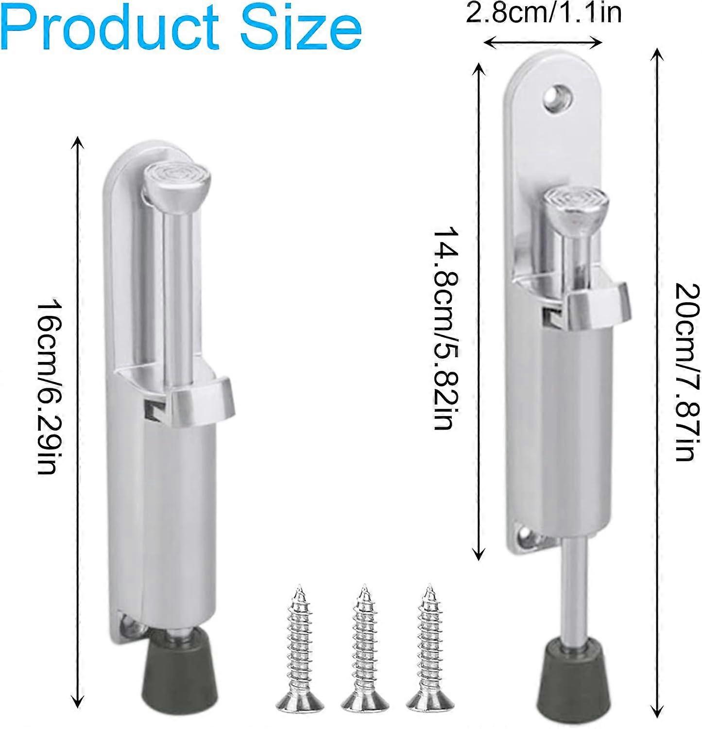 Door Stop with Adjustable Foot Control Stainless Steel Floor Door ...