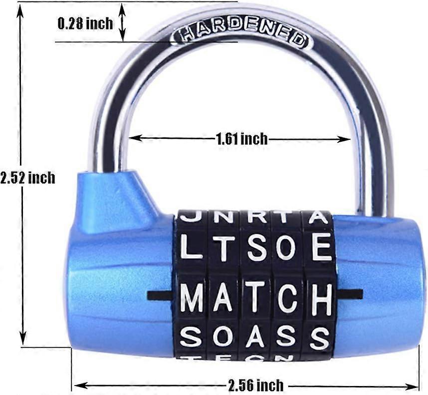 5 letter combination lock, directional lock, padlock letter code, word ...
