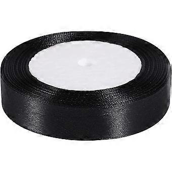 Black Satin Ribbon, 20mm x 22m Wide Satin Ribbon Double Sided Fabric ...