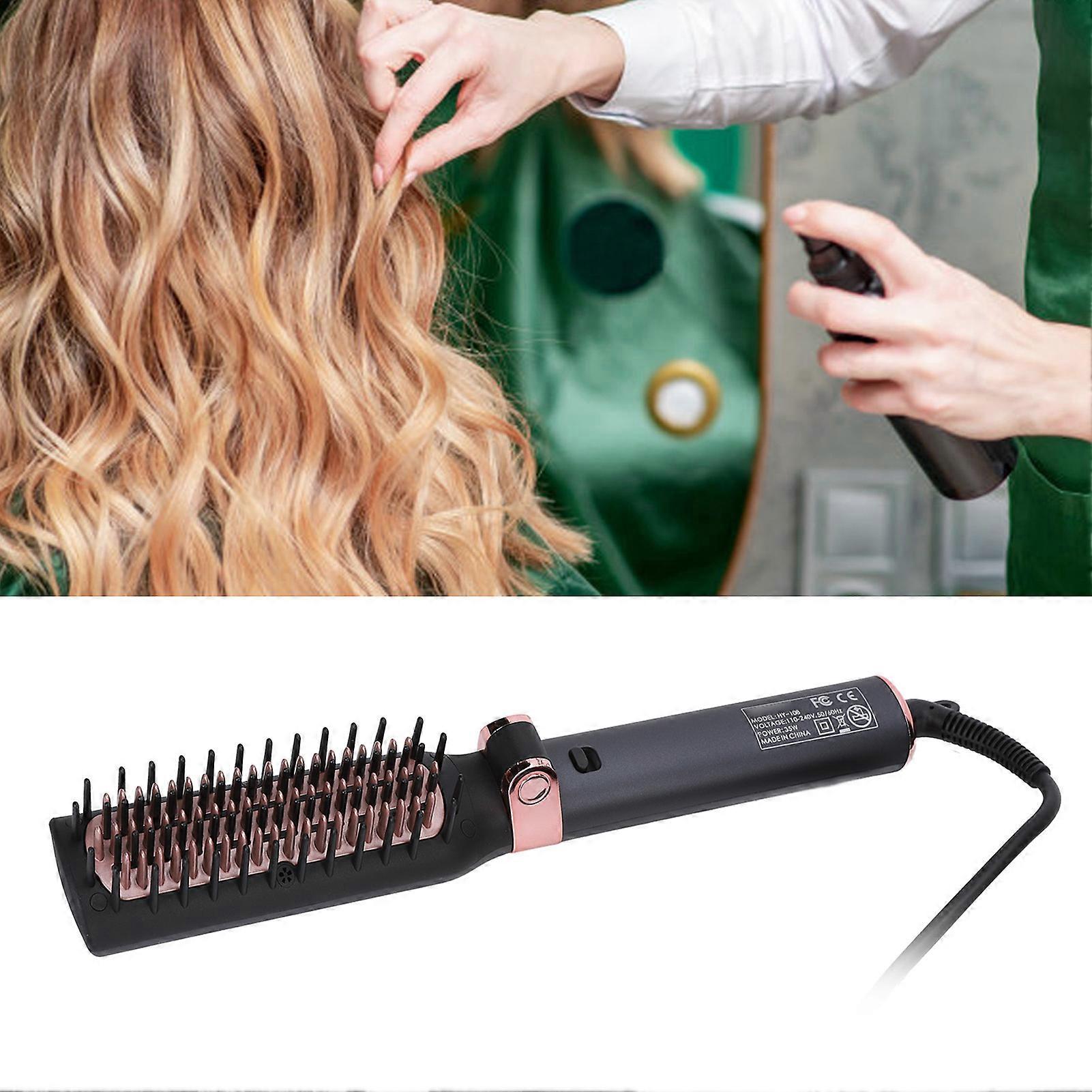 Hot Comb Electric Folding Design Ergonomic Handle Curls Straight Hair ...