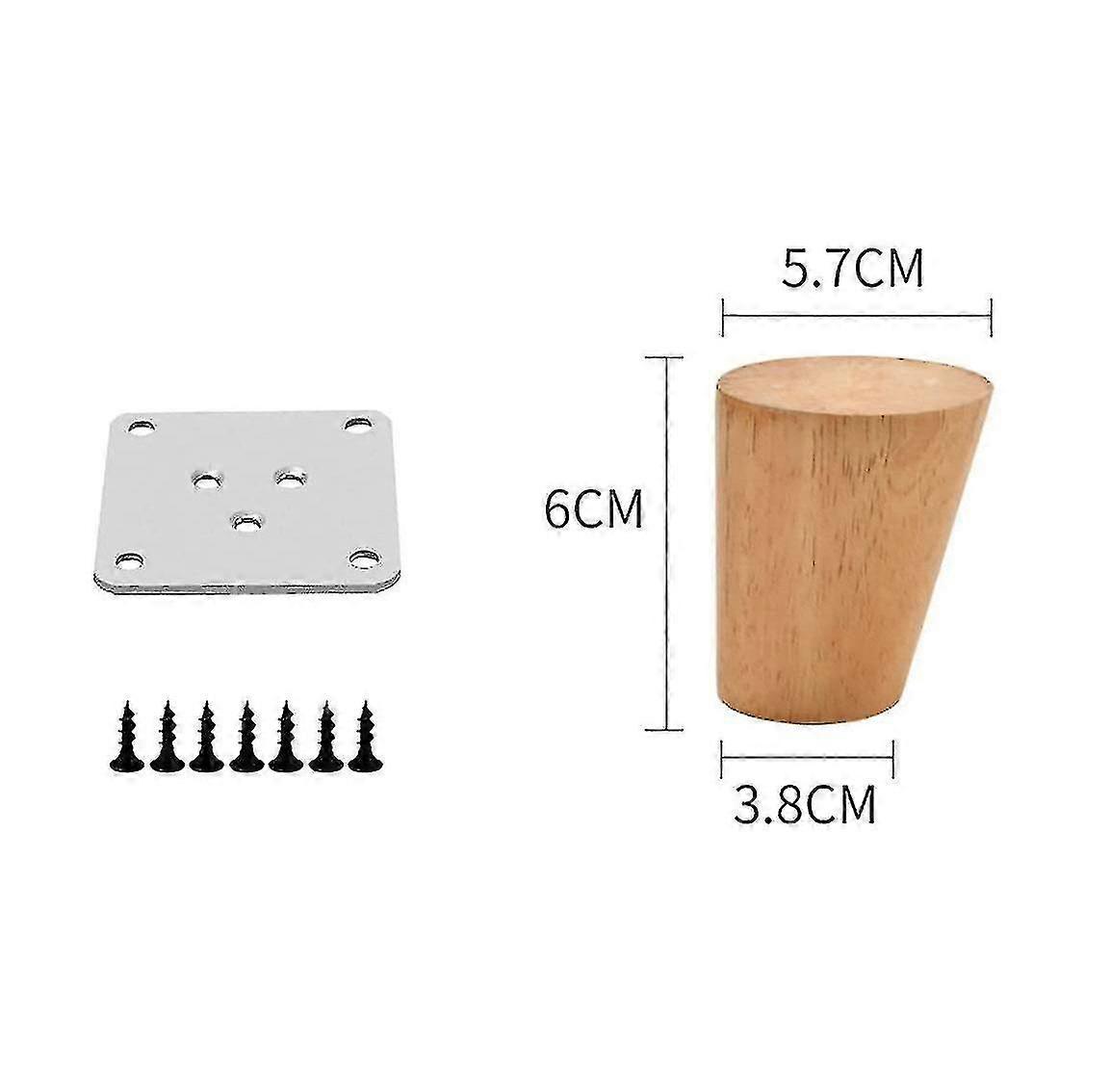 6cm Wooden Table Legs, Wooden Feet, Furniture Feet, Sofa Feet With ...