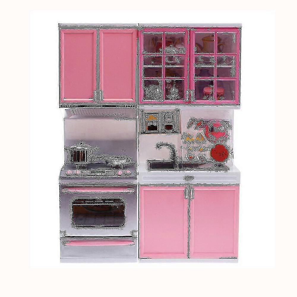 Kitchen Toy Set Children's Kitchen Pretend To Play Cooking Set Cupboard ...
