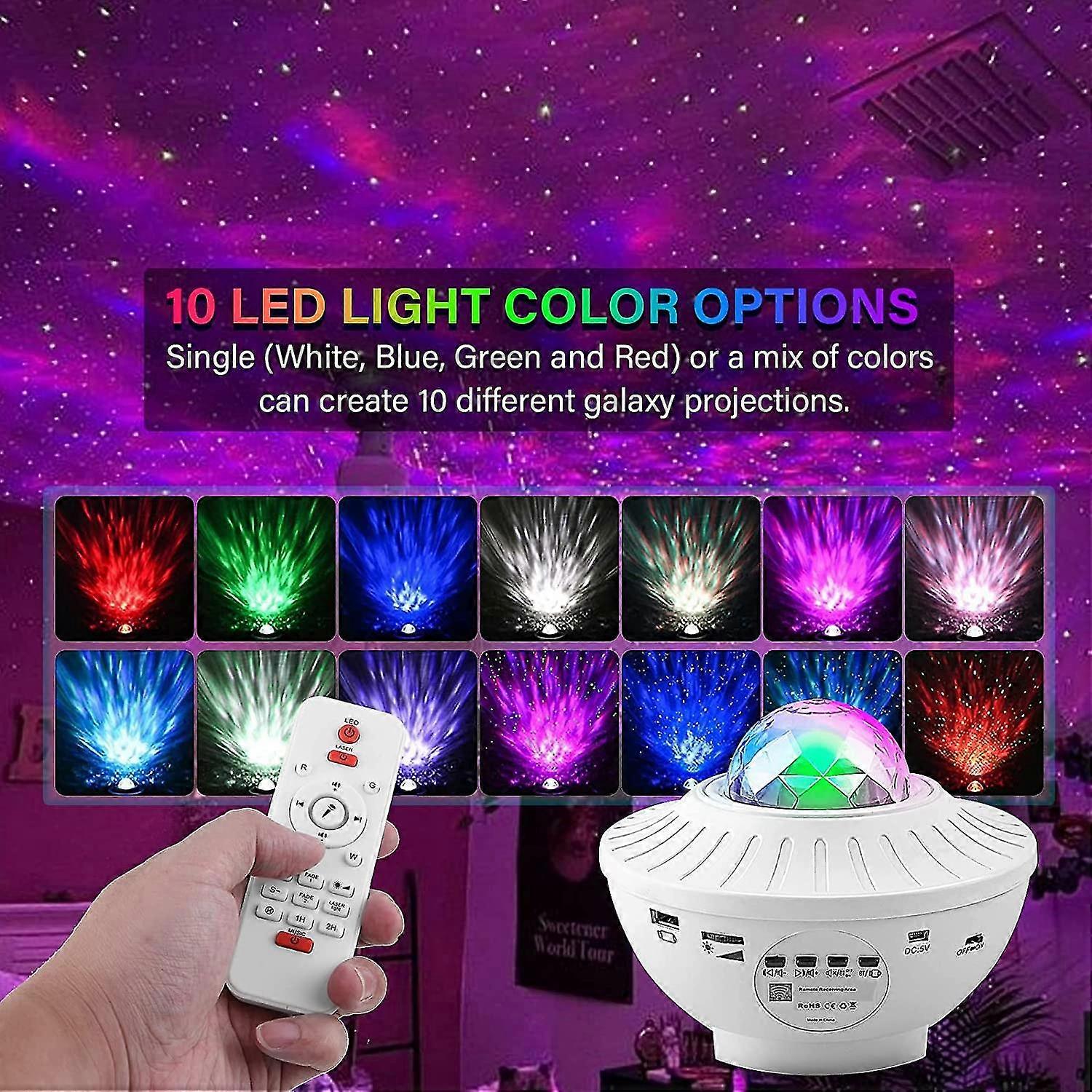 Galaxy Light Projector, Star Projector Night Light For Kids, 5 In 1 Sky ...