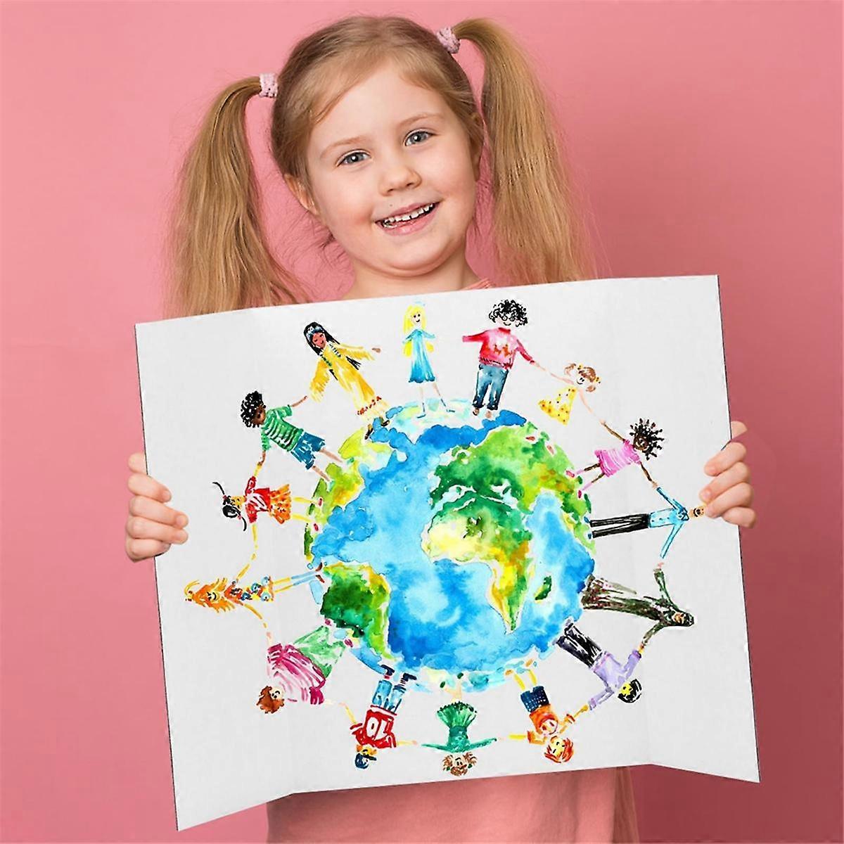 4 Pcs Trifold Poster Board, White Poster Board Comes with Sticky ...